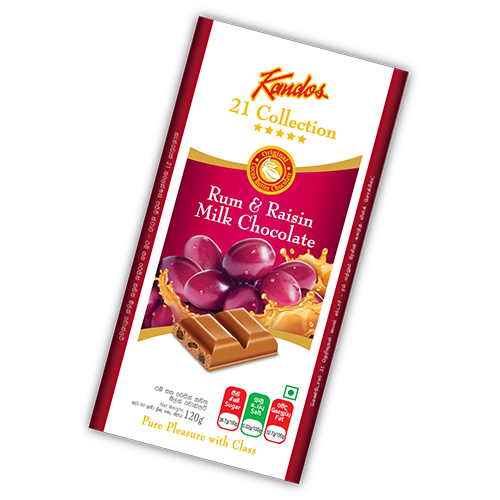 Rum and Raisins Milk Chocolate 110g | Kandos